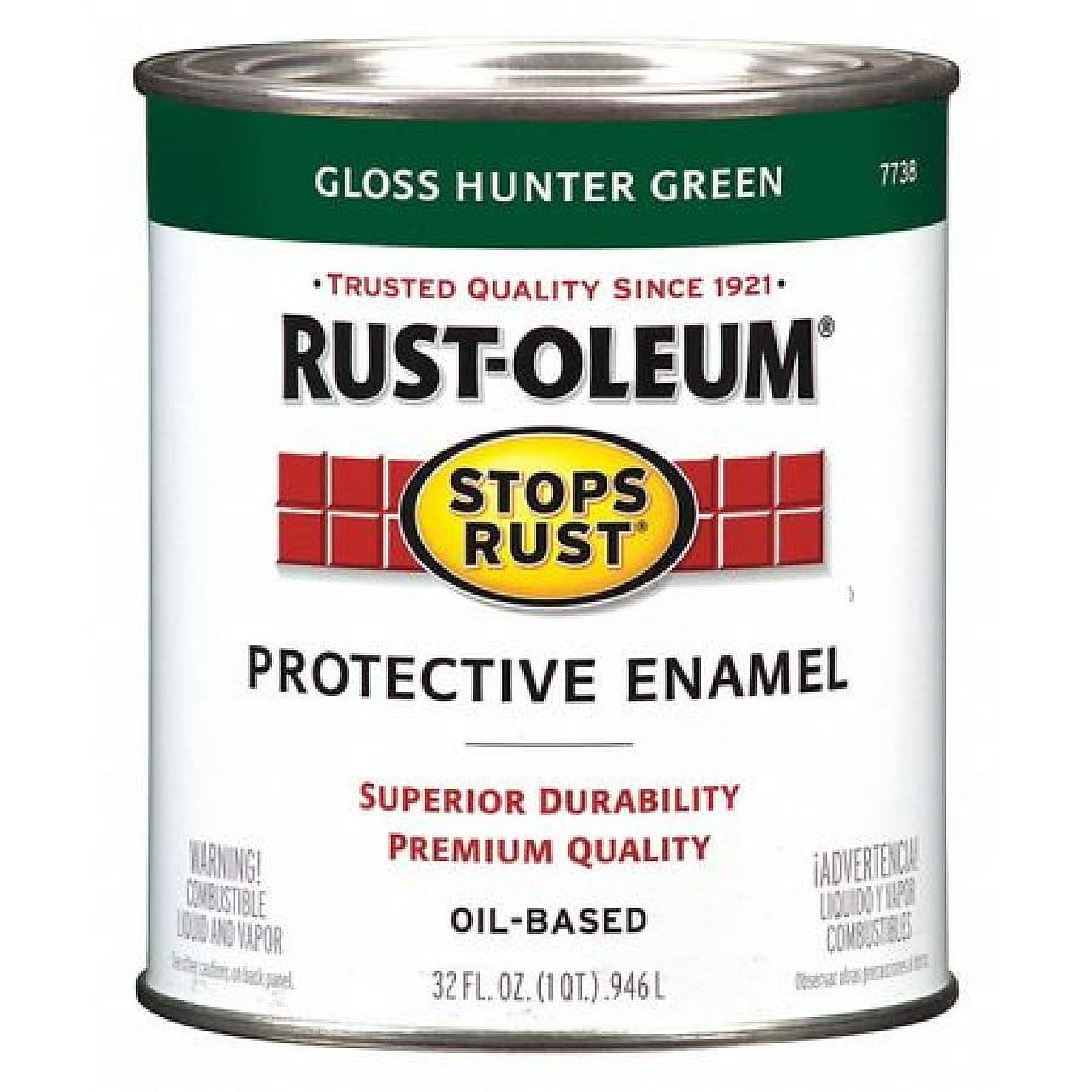 Hunter Green, Rust-Oleum Stops Rust Gloss Protective Enamel-7738502 ...
