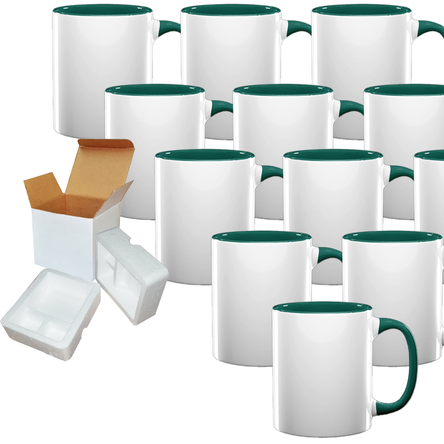 Hunter Green Sublimation Mugs - 12 Pack (11oz) | Humter Geeen Interior ...