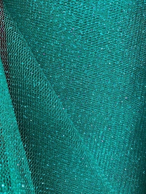 Hunter Green Tulle Glitter Fabric Bolt 54" Wide x 10 Yards (30 ft) for ...