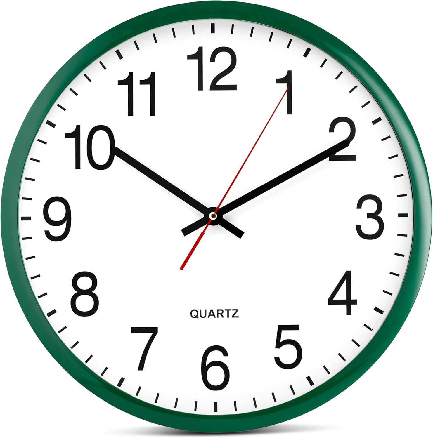 Hunter Green Wall Clock, Silent Non Ticking - 16 Inch Extra Large ...
