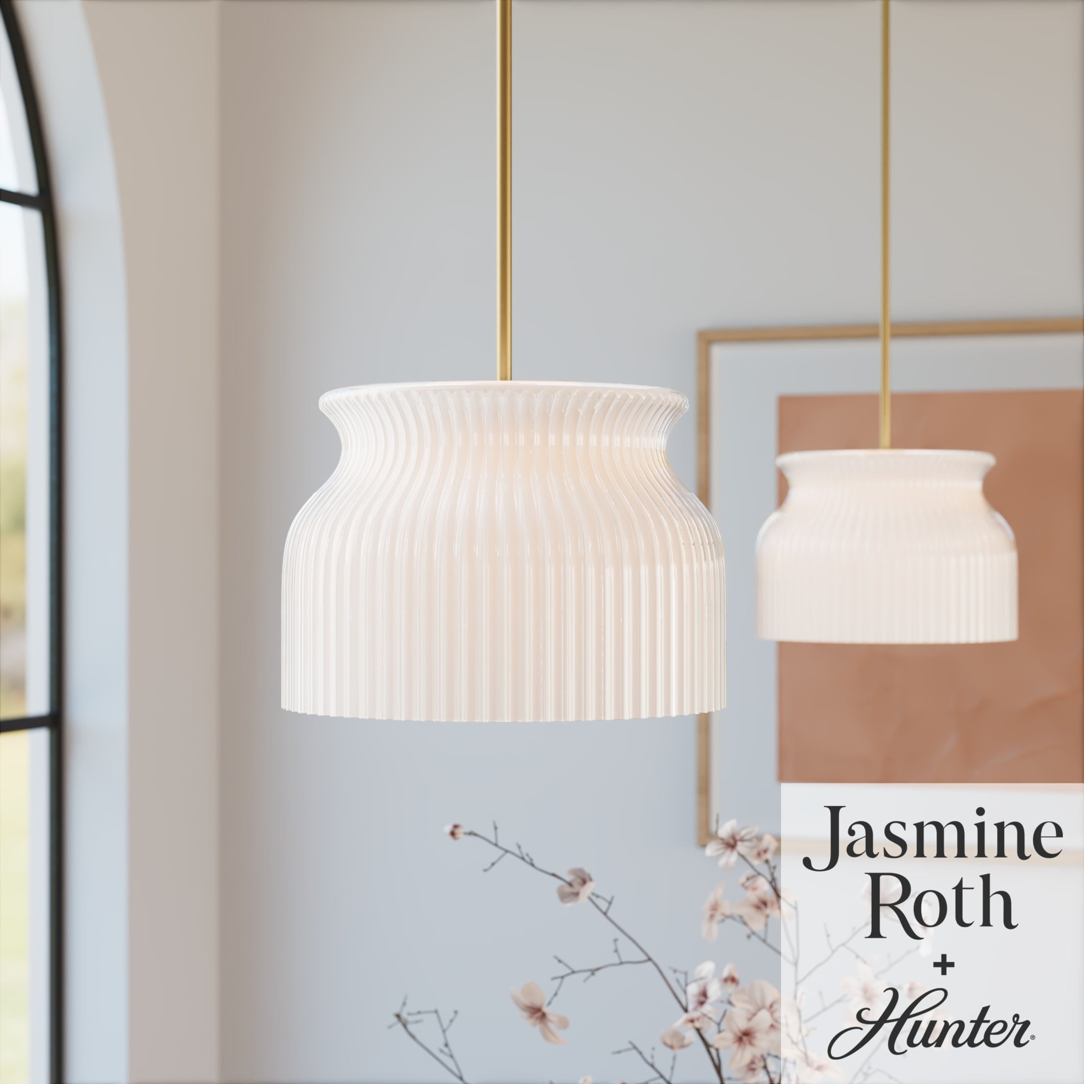 Hunter Harlowe Luxe Gold Pendant - Modern Style - 60W Bulb - Walmart.com