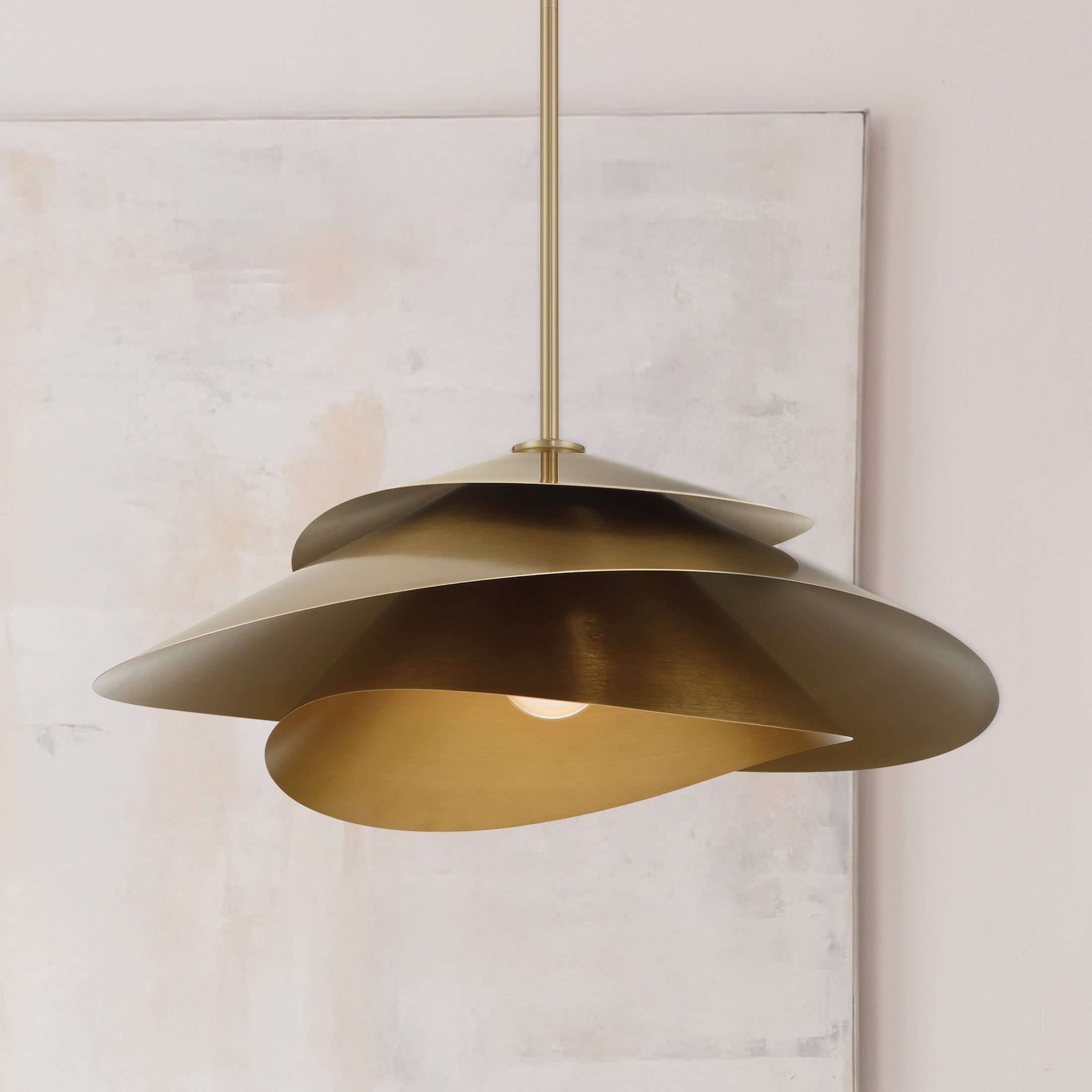 Hunter - Hiro 1-light Alturas Gold, Large Pendant Light, Dimmable ...