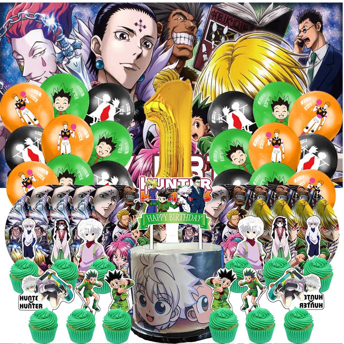 Hunter × Hunter Balloons Party Supplies 1st Decor Tableware Birthday ...