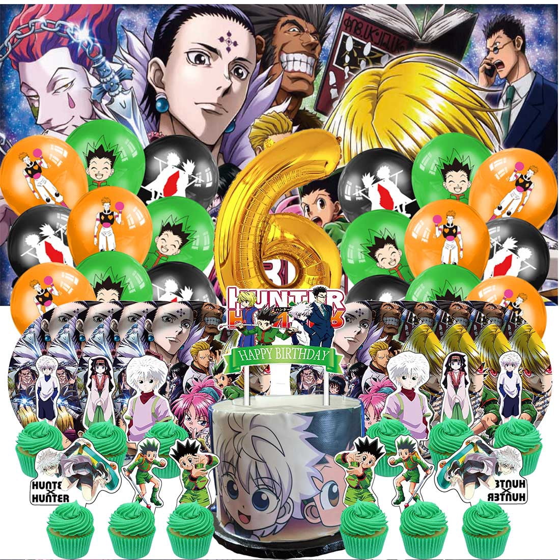Hunter × Hunter Balloons Party Supplies 6th Decor Tableware Birthday ...