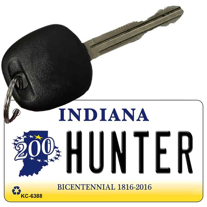 Hunter Indiana State License Plate Tag Novelty Key Chain KC-6388 3" x 1 ...
