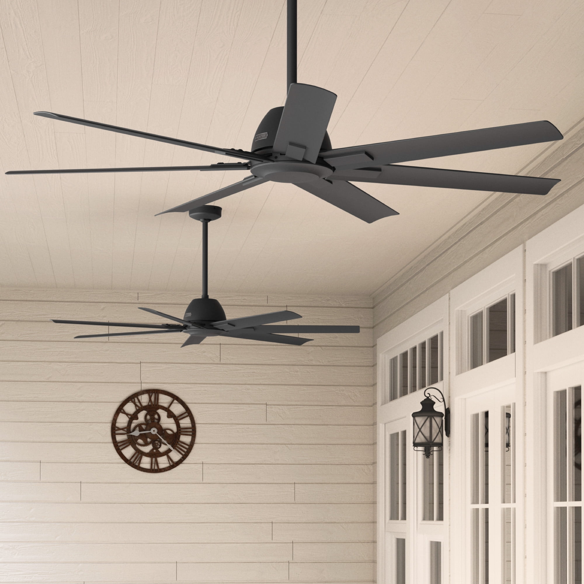 Hunter Fans Downtown 7-Blade Ceiling Fan with Wall Control, Indoor ...