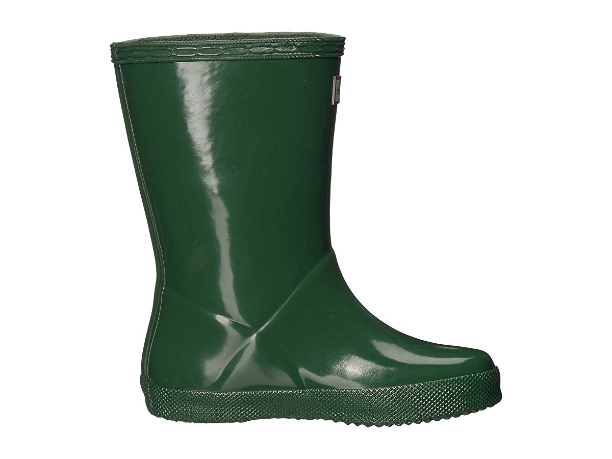 Hunter Kids First Original Gloss Rain Boots (Toddler) Hunter Green ...