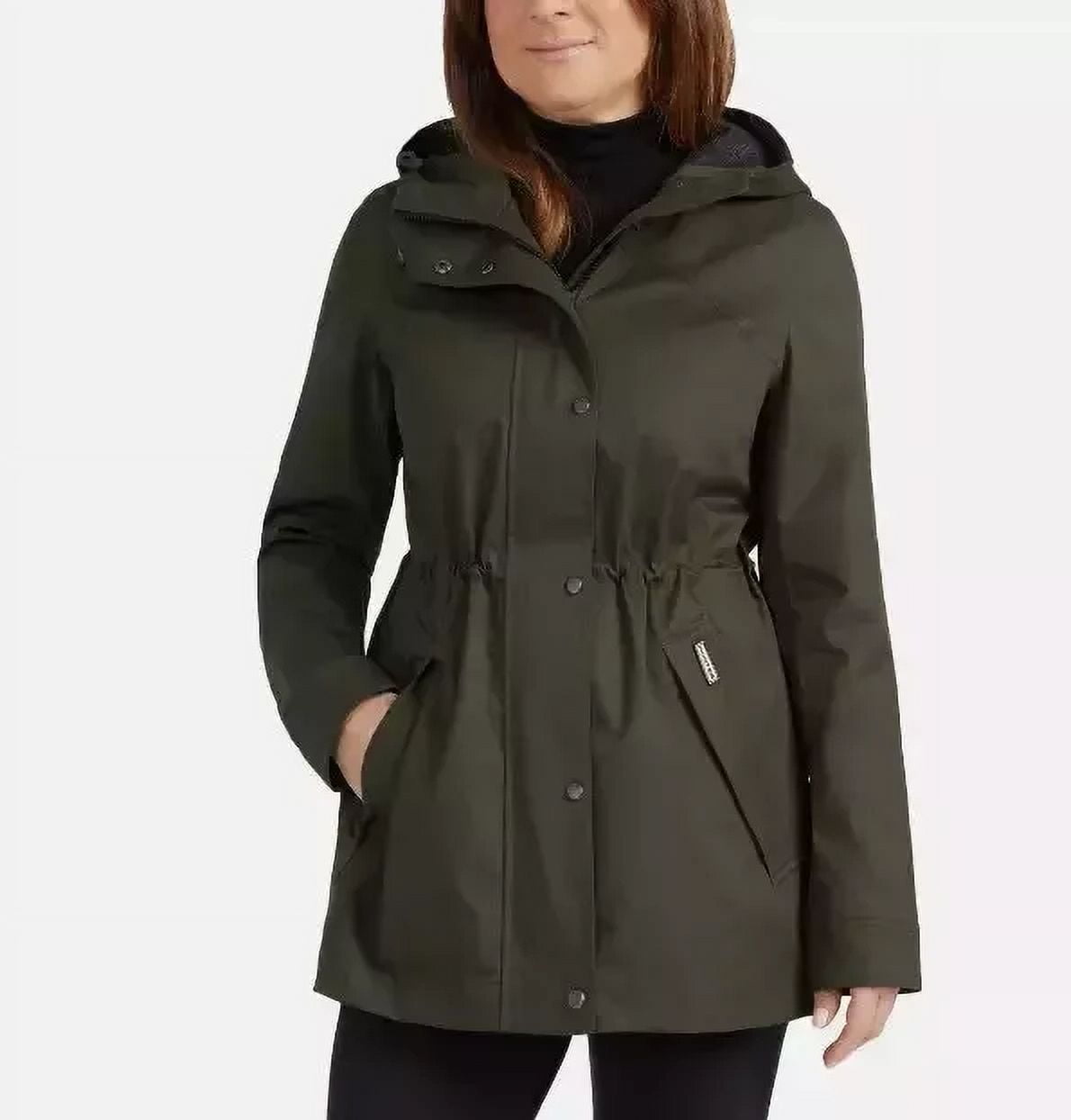 Hunter Ladies Water Resistant Rain Jacket, Olive Green, XS - Walmart.com