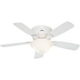Hunter Low Profile 48" Home Ceiling Fan with LED Light and Pull Chain ...