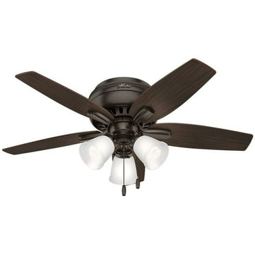 Hunter 42" Newsome Fresh White Ceiling Fan with Light Kit and Pull ...
