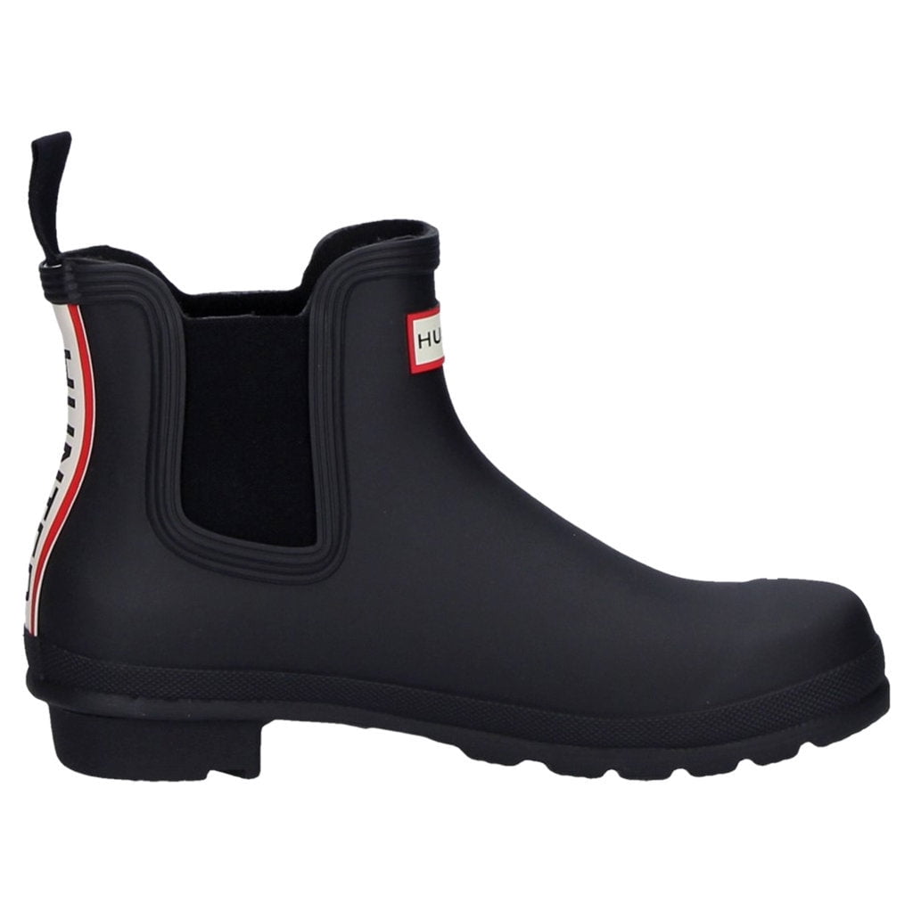 Hunter Original Chelsea Tri Colour Logo Backstrap Rubber Women's Boots ...