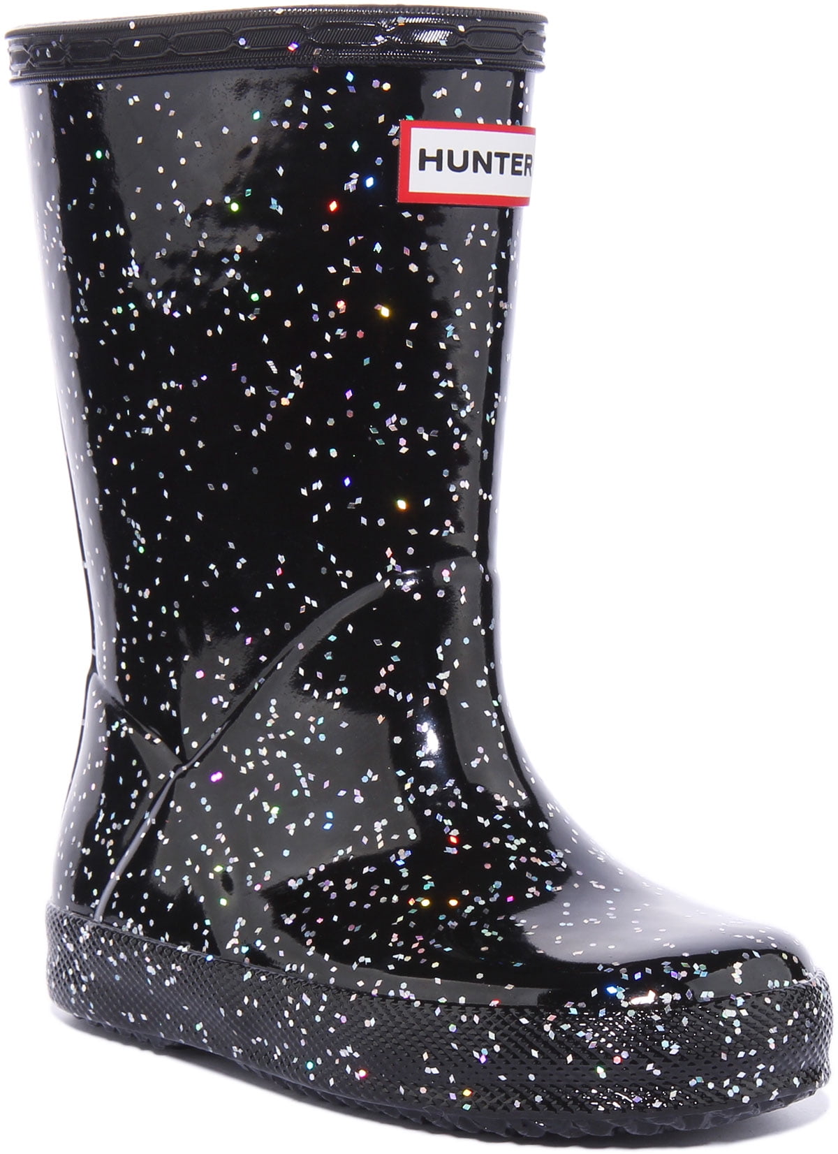 Hunter Toddlers Original First Giant Glitter Rain Boots, Black,6 M US ...