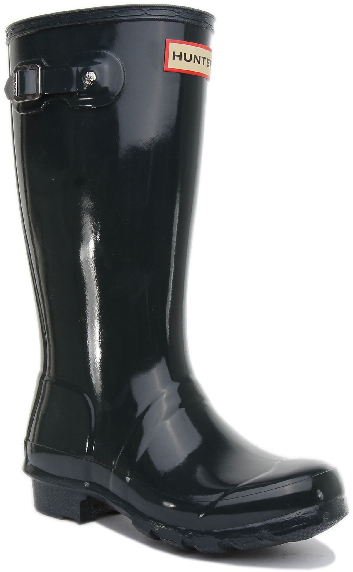Hunter Original Kid's Gloss Wellington Boot In Ocean Size 6F/5M ...