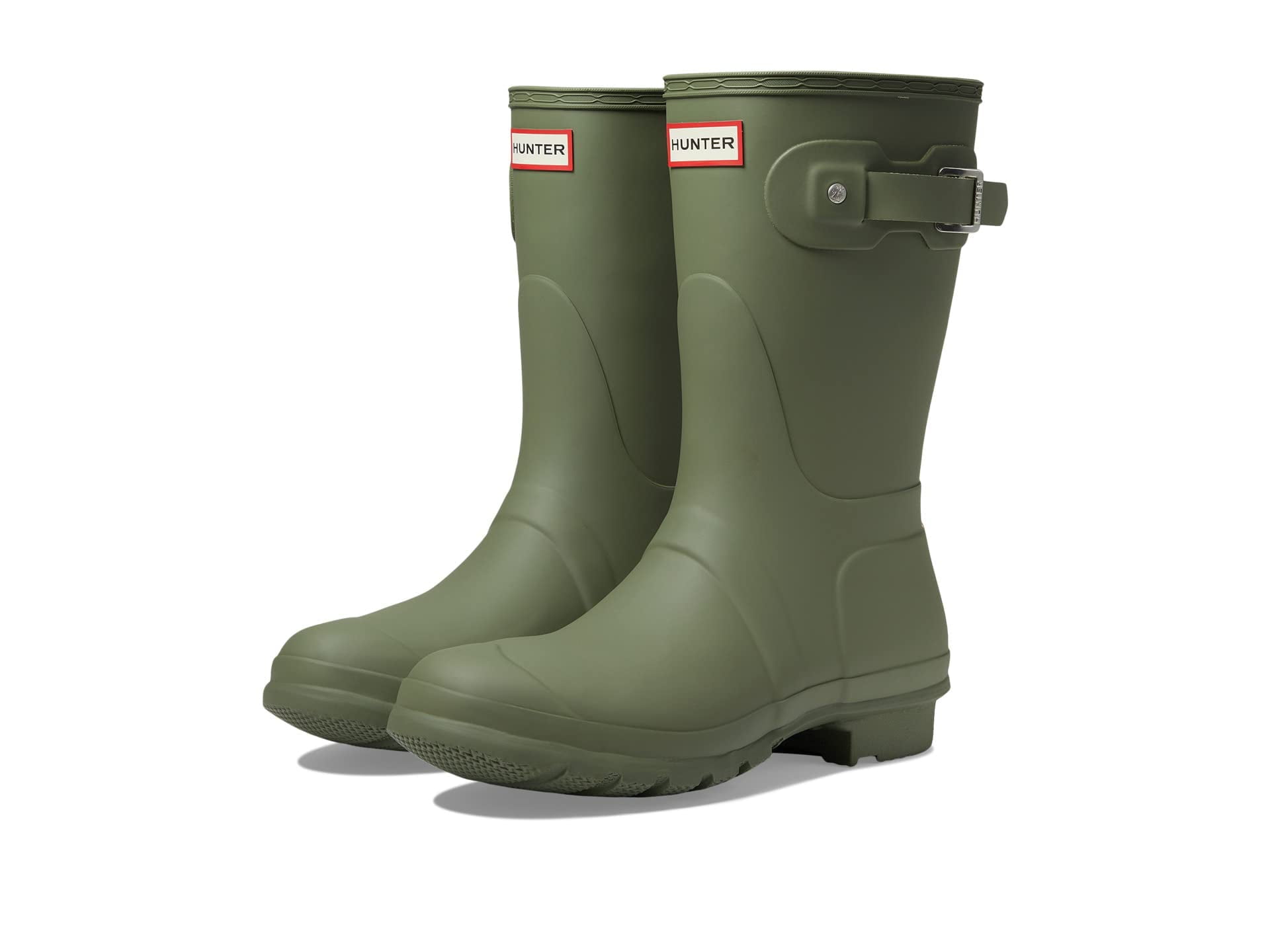 Hunter Original Short Logo Backstrap Boot for Women - Rubber Upper with ...