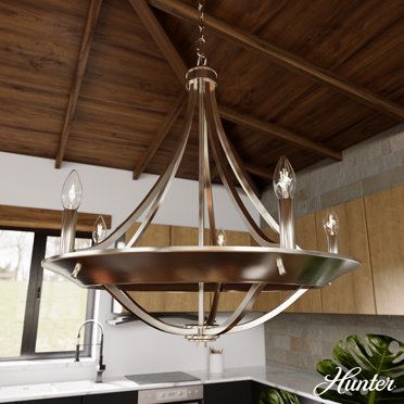 Hunter Perch Point Noble Bronze 5 Light Chandelier Ceiling Light ...