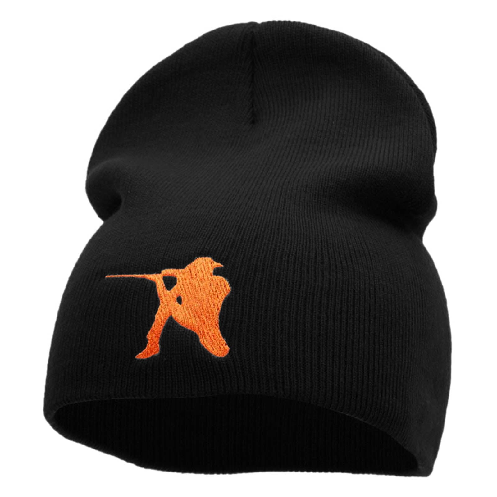 Hunter Taking A Shot Embroidered 8 Inch Short Beanie - Black OSFM ...