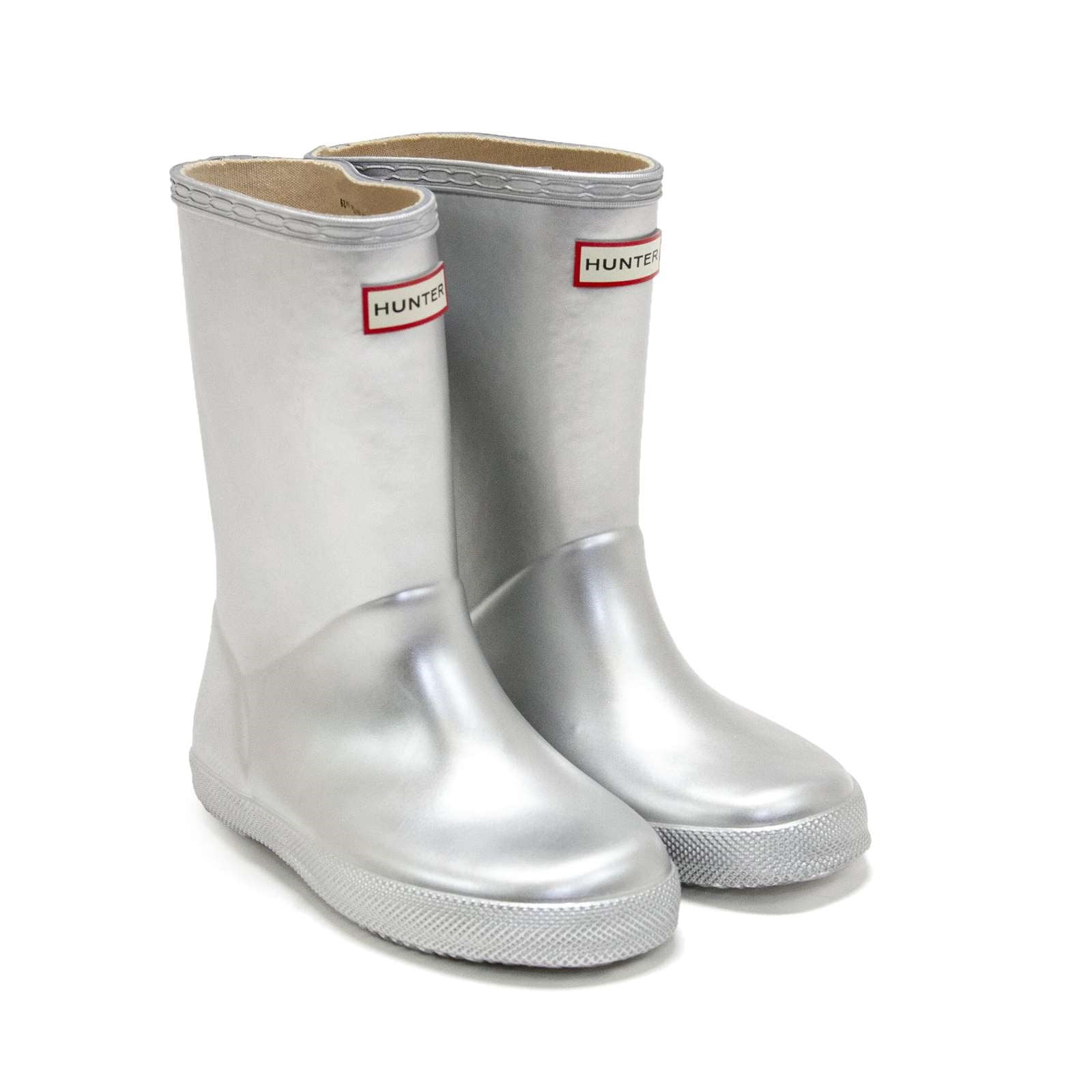 Hunter Toddlers Original First Classic Metallic Rain Boots, Silver,10 M ...