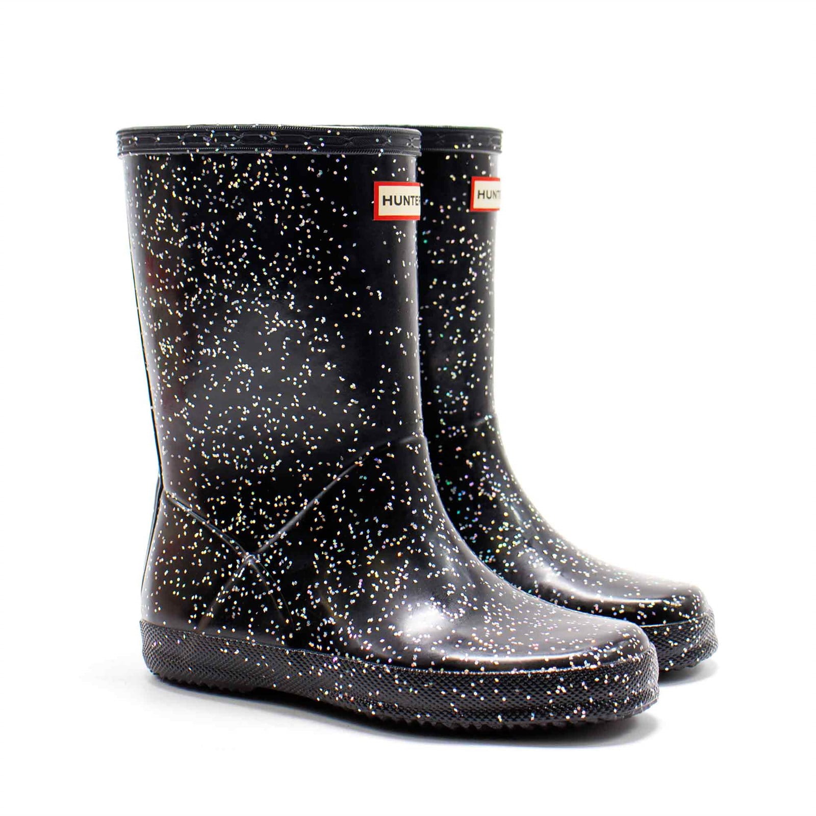 Hunter Toddlers Original First Giant Glitter Rain Boots, Black,5 M US ...