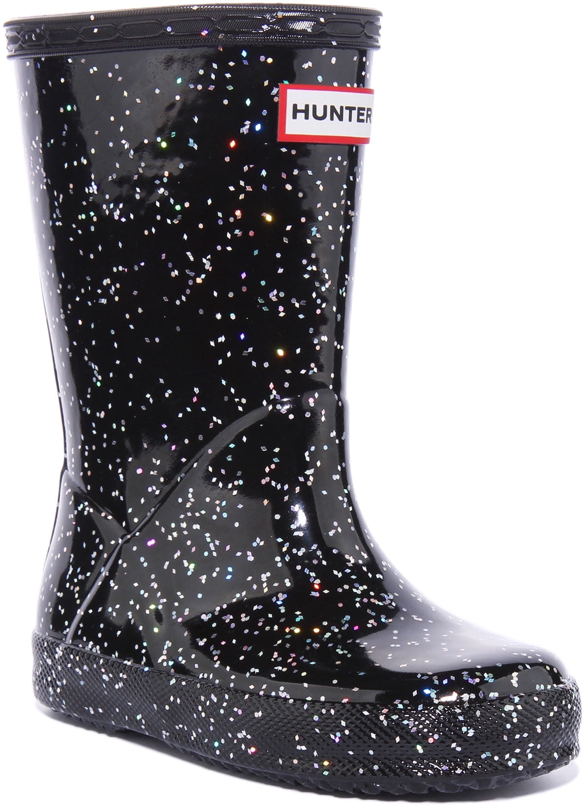 Hunter Toddlers Original First Giant Glitter Rain Boots, Black,6 M US ...