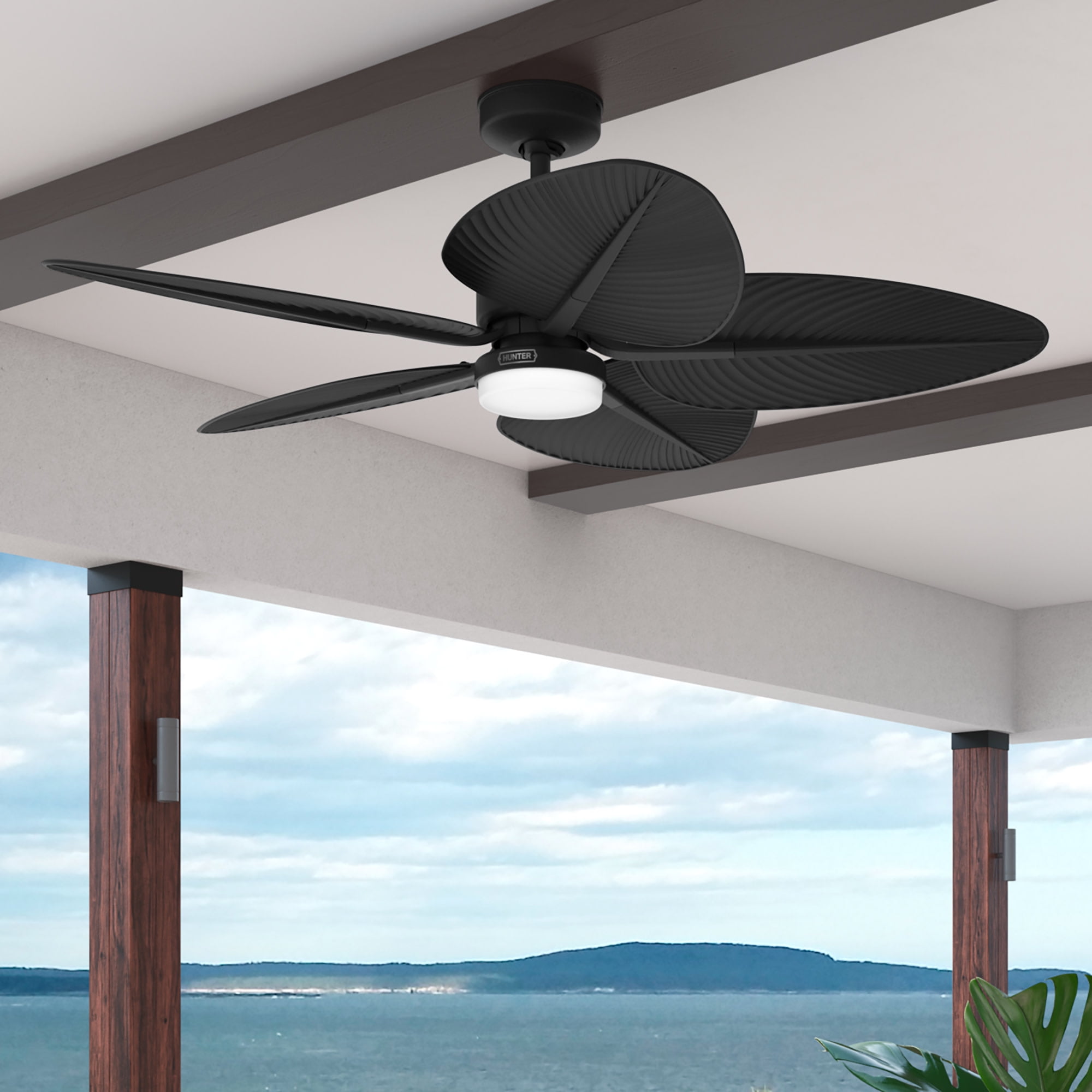 Hunter - Tropic View Indoor/Outdoor Ceiling Fan With Light, Wall ...
