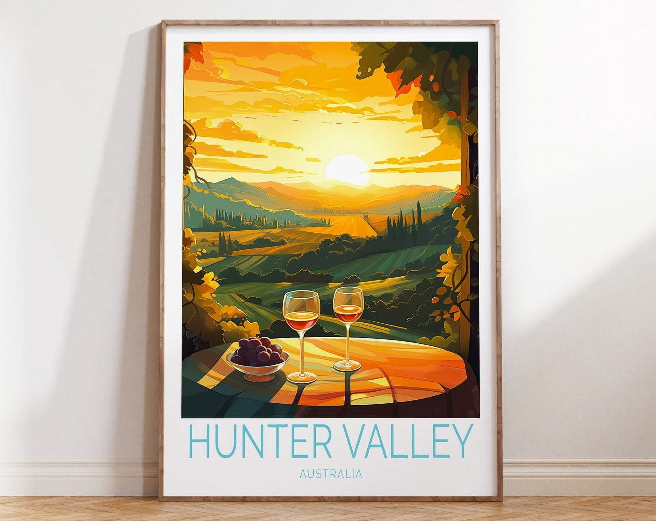Hunter Valley Print, Australia City Wall Art, Hunter Valley Australia ...