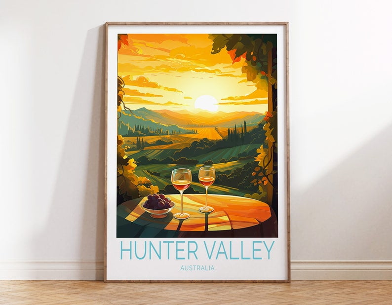Hunter Valley Print – Australia City Wall Art, Hunter Valley Poster ...