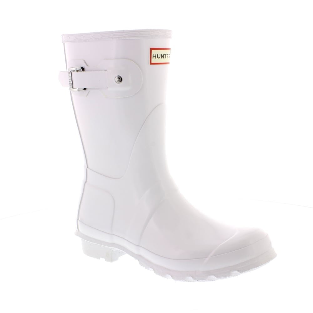 Hunter WFS1000RGL-WHT: Women's White Original Short Gloss Boot (9 B(M ...