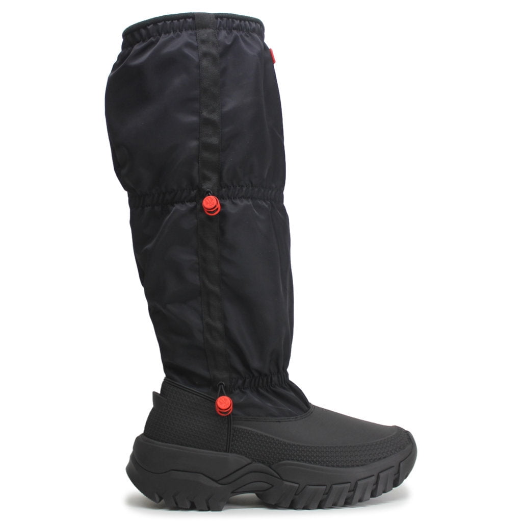 Hunter Wanderer Tall Slouch Snow Synthetic Textile Women's Boots (Black ...