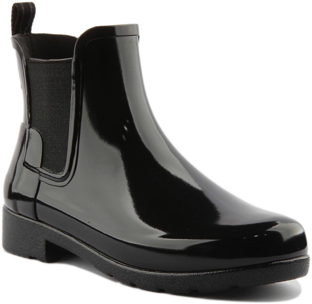 Hunter Women's Refined Gloss Slim Fit Chelsea Boot Black WFS2201RGL BLK ...