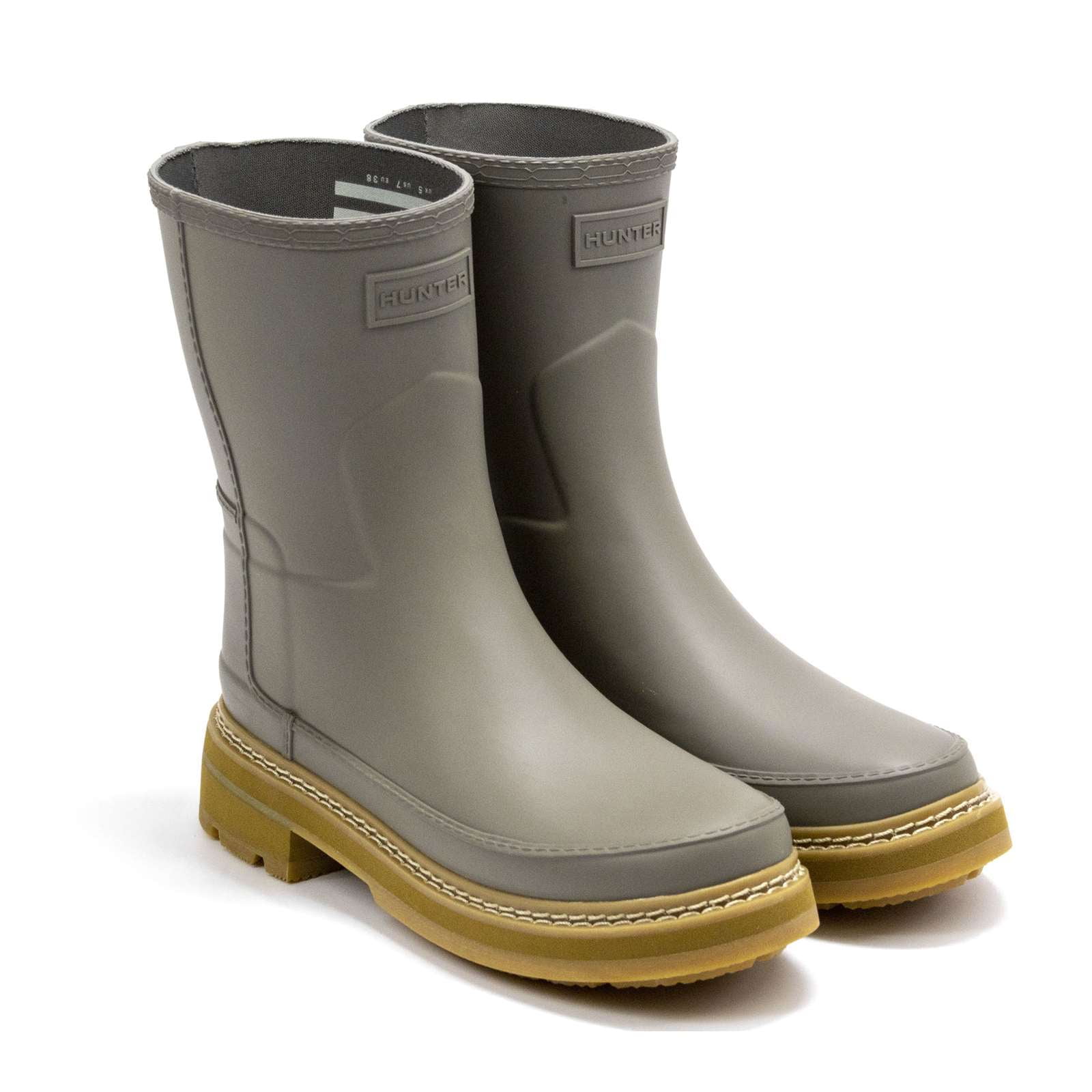 Hunter Women's Refined Stitch Detail Slim Fit Boots, Grey Heron,10 M US ...