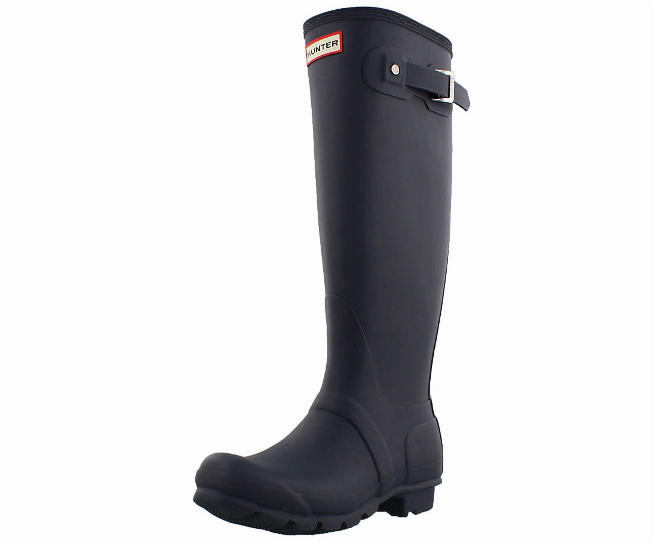 Hunter Women's Waterproof Tall Matte Rain Boots, Navy, Size 6 - Walmart.com