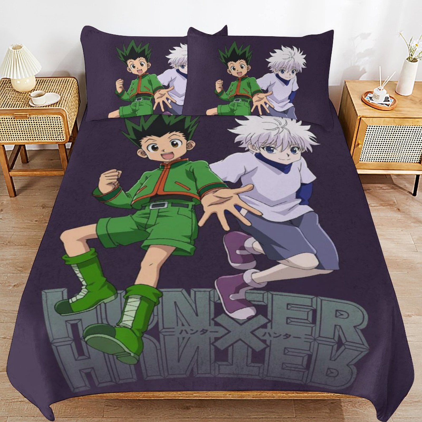Hunter X Hunter Gon Killua 3 Piece Anime Comforter Bedding 1 Set Super ...