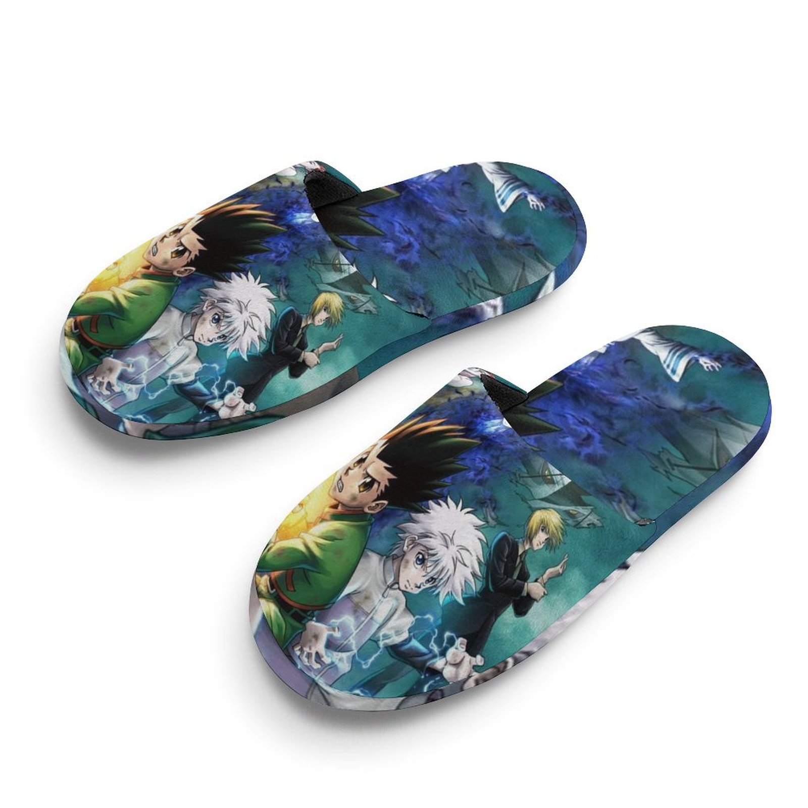 Hunter X Hunter Anime Kid's Cotton Slippers Flannel Plush Soft Fluffy ...