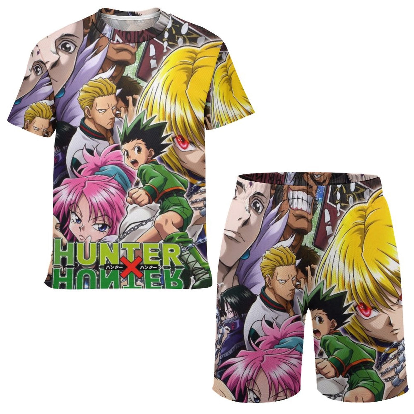 Hunter X Hunter Boys Short Sleeve T-Shirt And Mesh Shorts Outfit Set ...