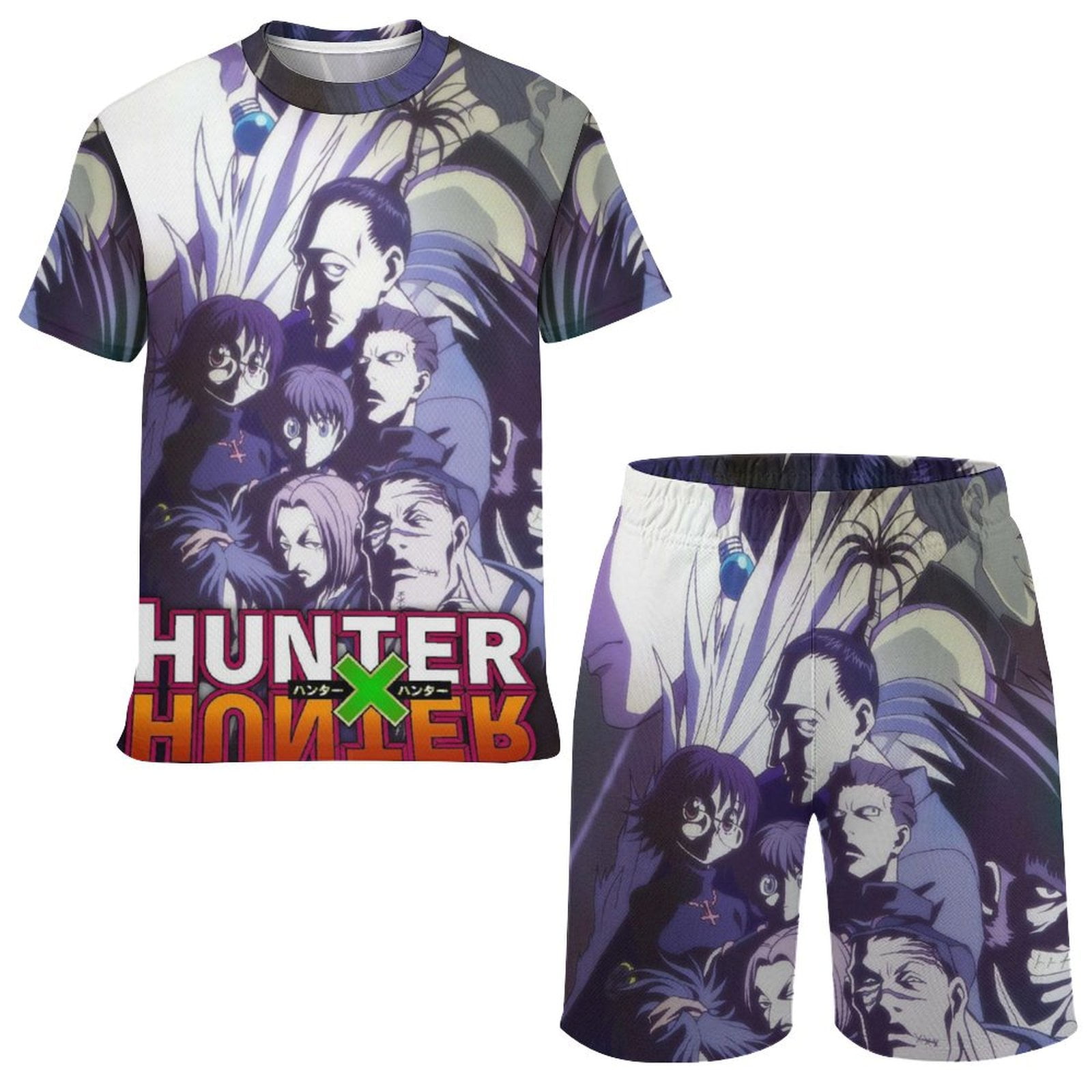 Hunter X Hunter Boys Short Sleeve T-Shirt And Mesh Shorts Outfit Set ...