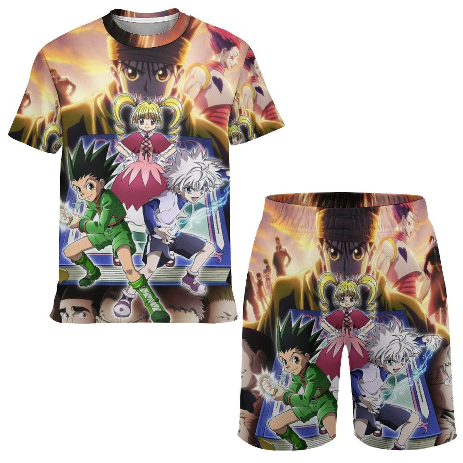 Hunter X Hunter Boys Short Sleeve T-Shirt And Mesh Shorts Outfit Set ...