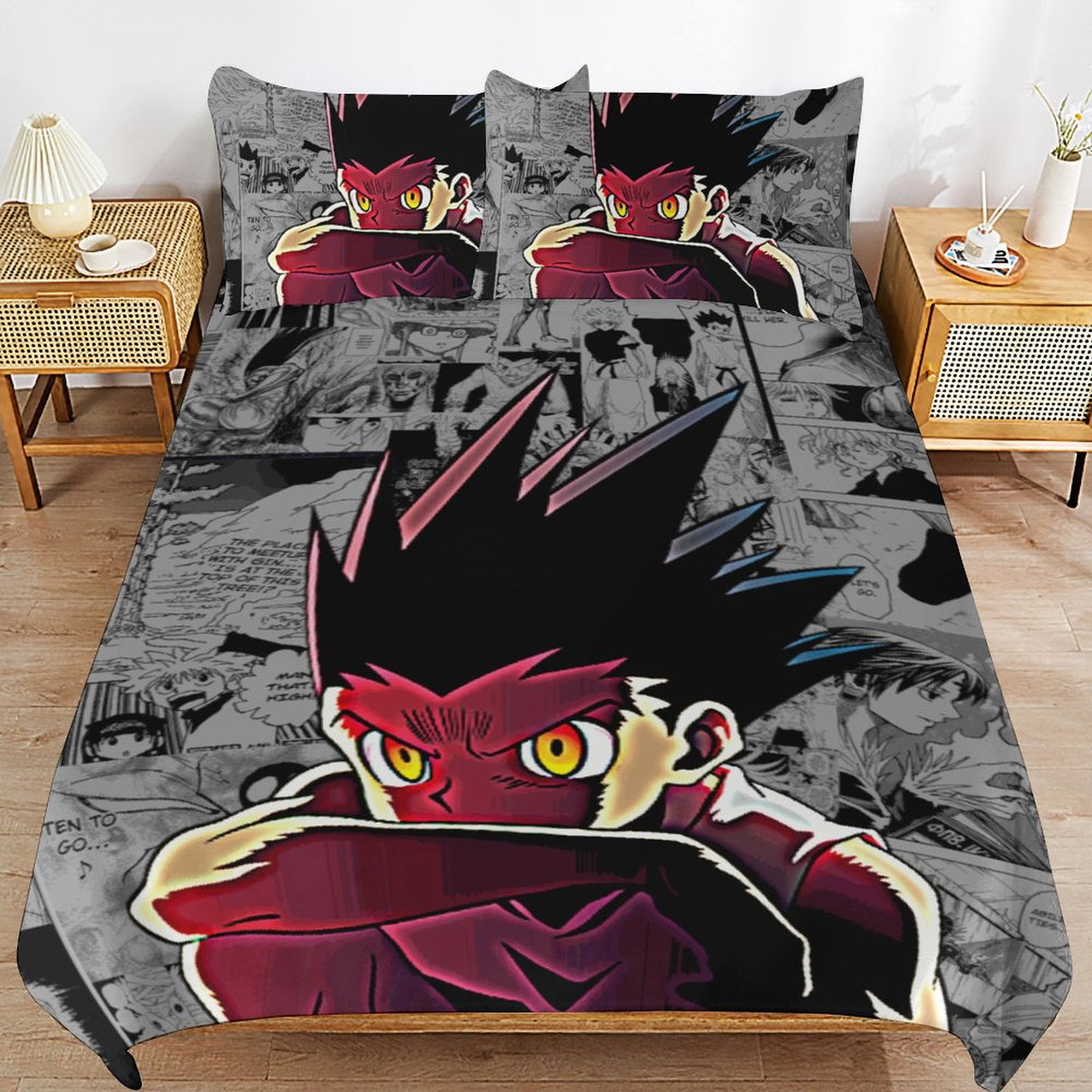 Hunter X Hunte Gon 3 Piece Anime Comforter Bedding 1 Set Super Soft ...