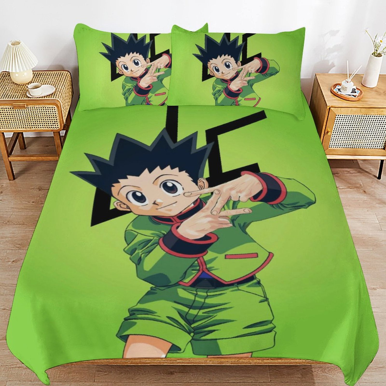 Hunter X Hunte Gon Freeccss 3 Piece Anime Comforter Bedding 1 Set Super ...