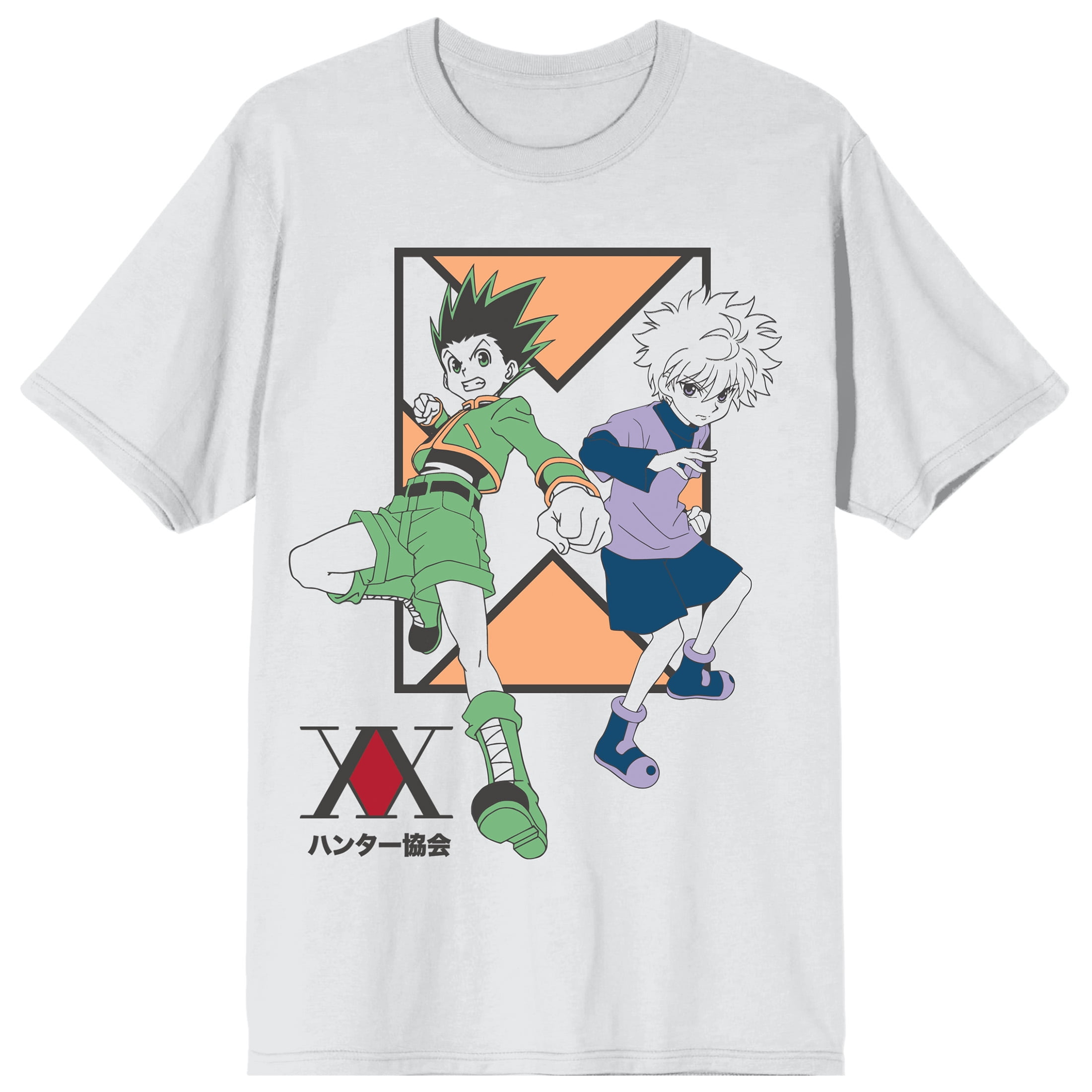 Hunter X Hunter Gon Freecss & Killua Tricolor Graphic Crew Neck Short ...