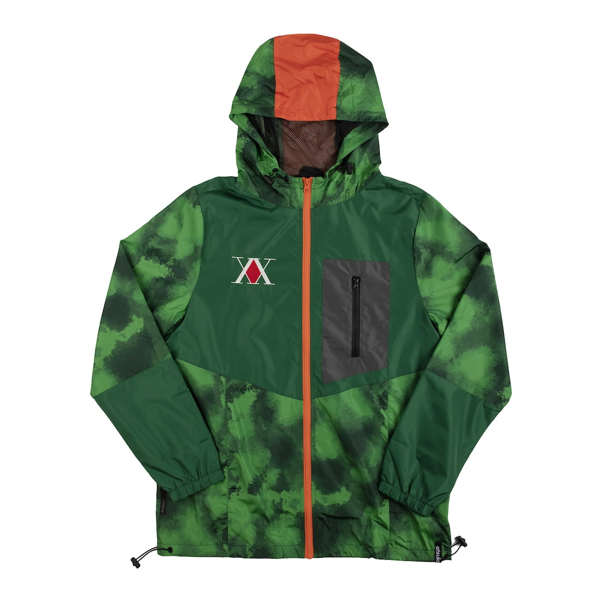 Hunter X Hunter Gon Freecss Long Sleeve Green Spray Paint Hooded Anorak ...