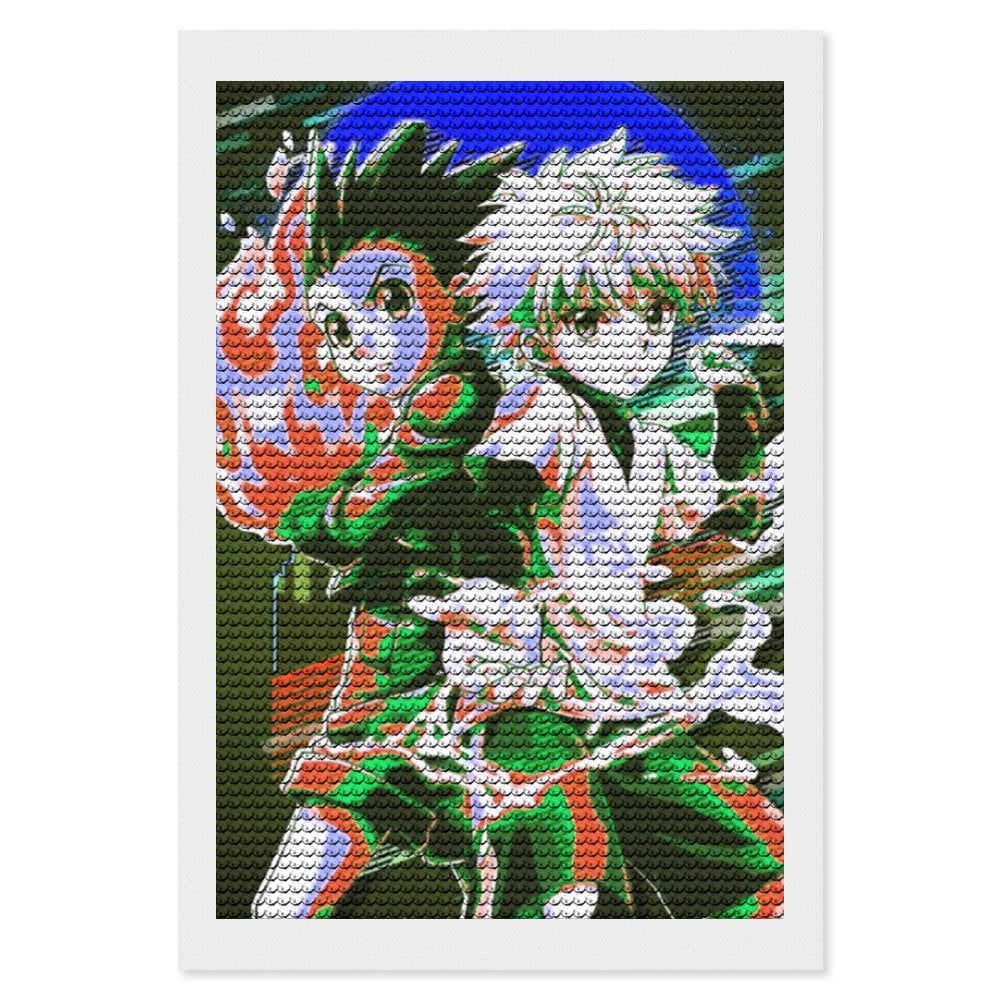 Hunter X Hunte Gon Killua Diamond Art Kits DIY 5D Anime Painting by ...