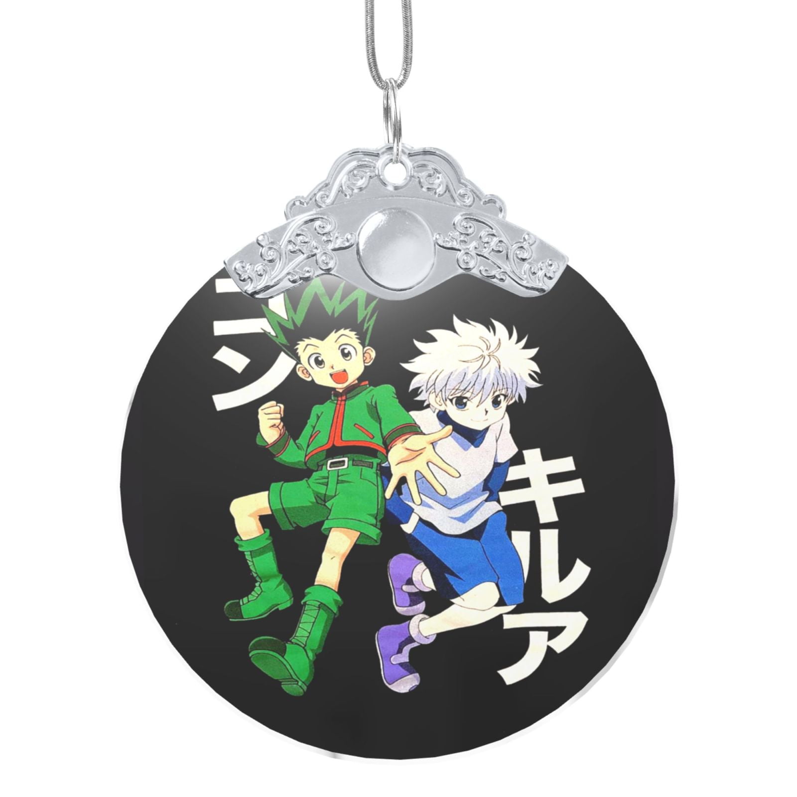 Hunter X Hunte Gon Killua Round Glass Pendant Christmas Decoration ...
