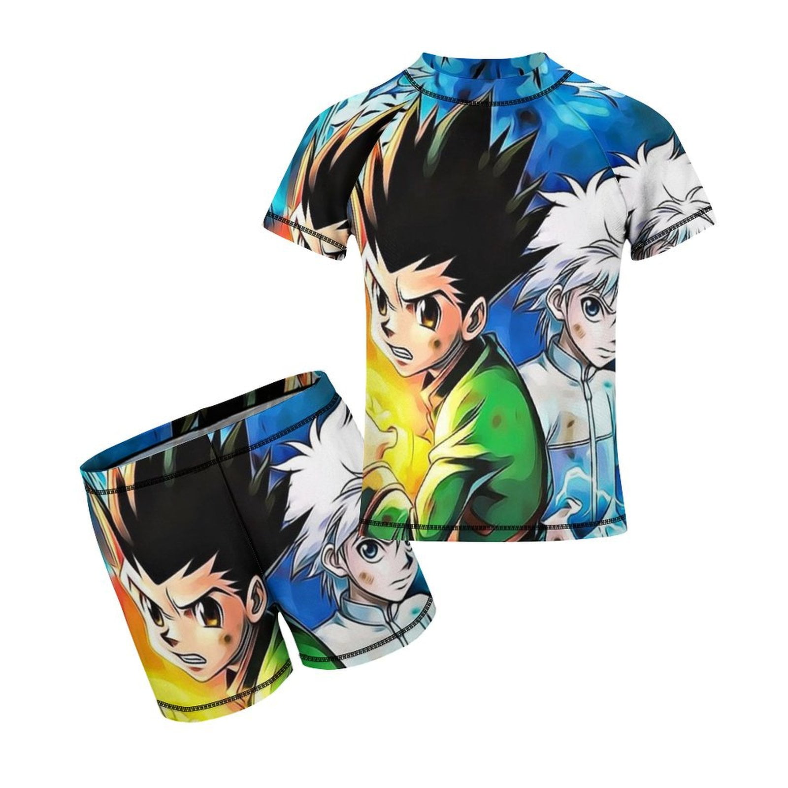 Hunter X Hunter Gon Killua Zoldyck Boy's Swimsuit Short Sleeve T Shirt ...