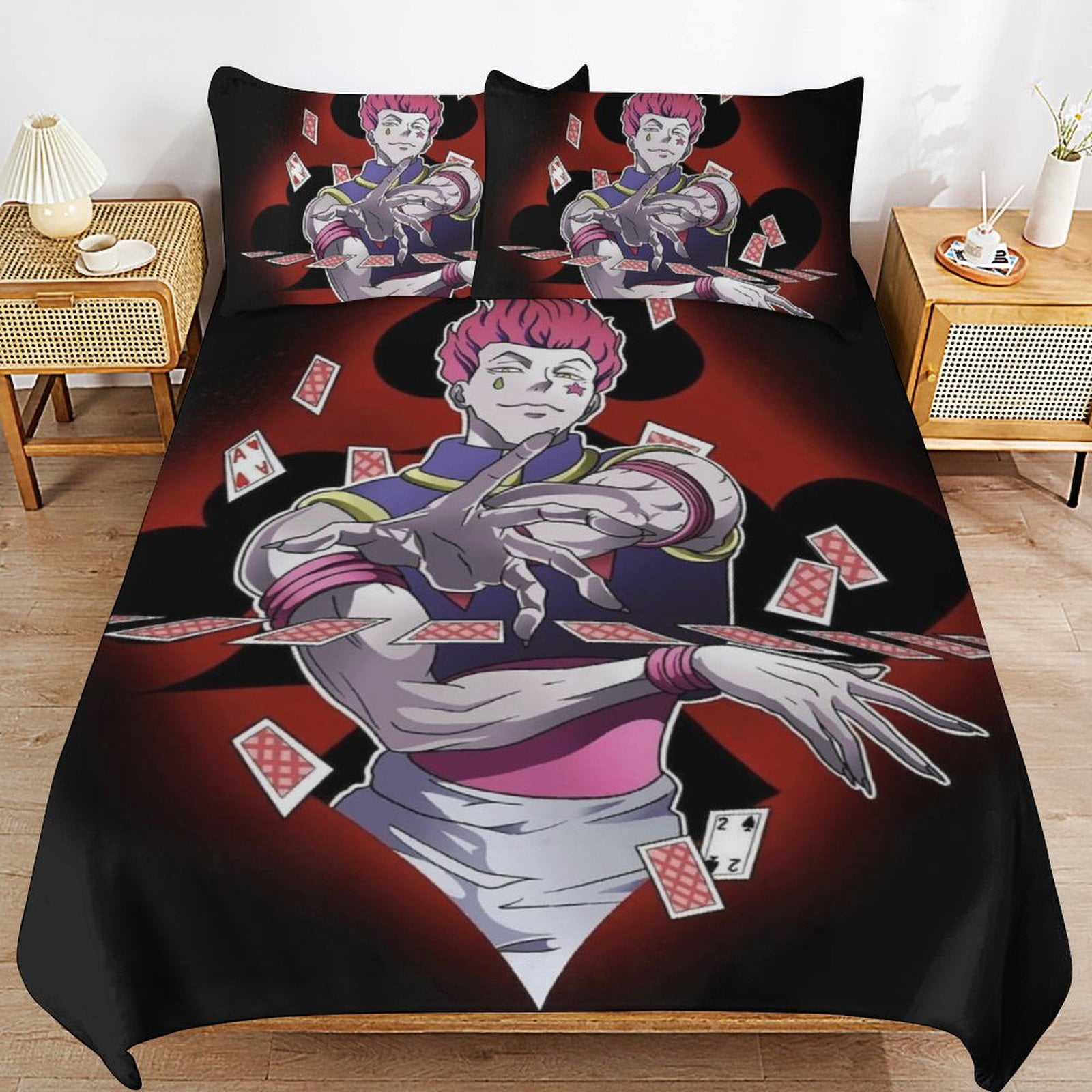 Hunter X Hunte Hisoka 3 Piece Anime Comforter Bedding 1 Set Super Soft ...