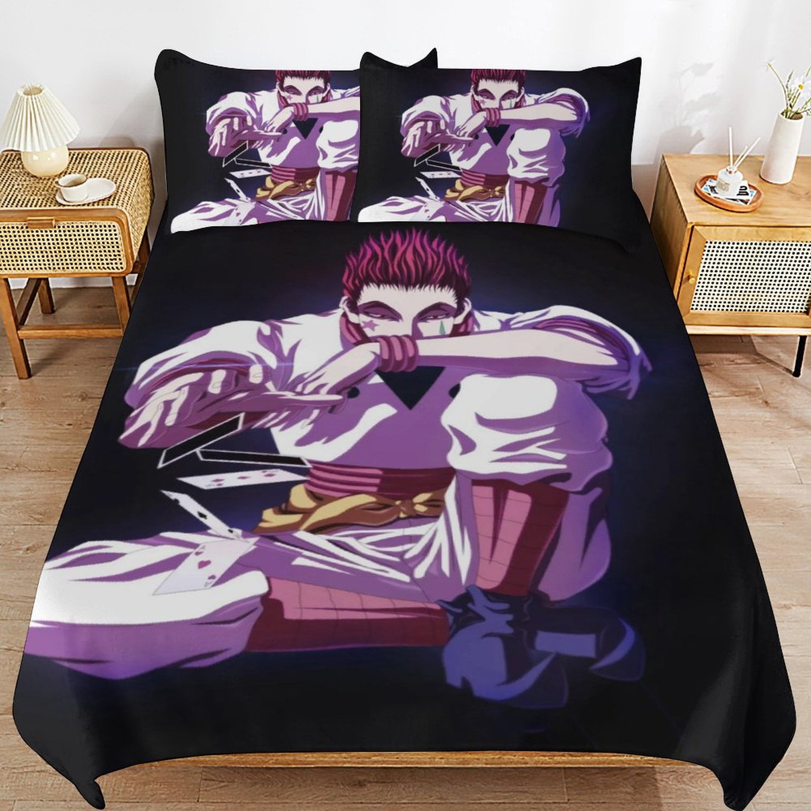 Hunter X Hunter Hisoka 3 Piece Anime Comforter Bedding 1 Set Super Soft ...