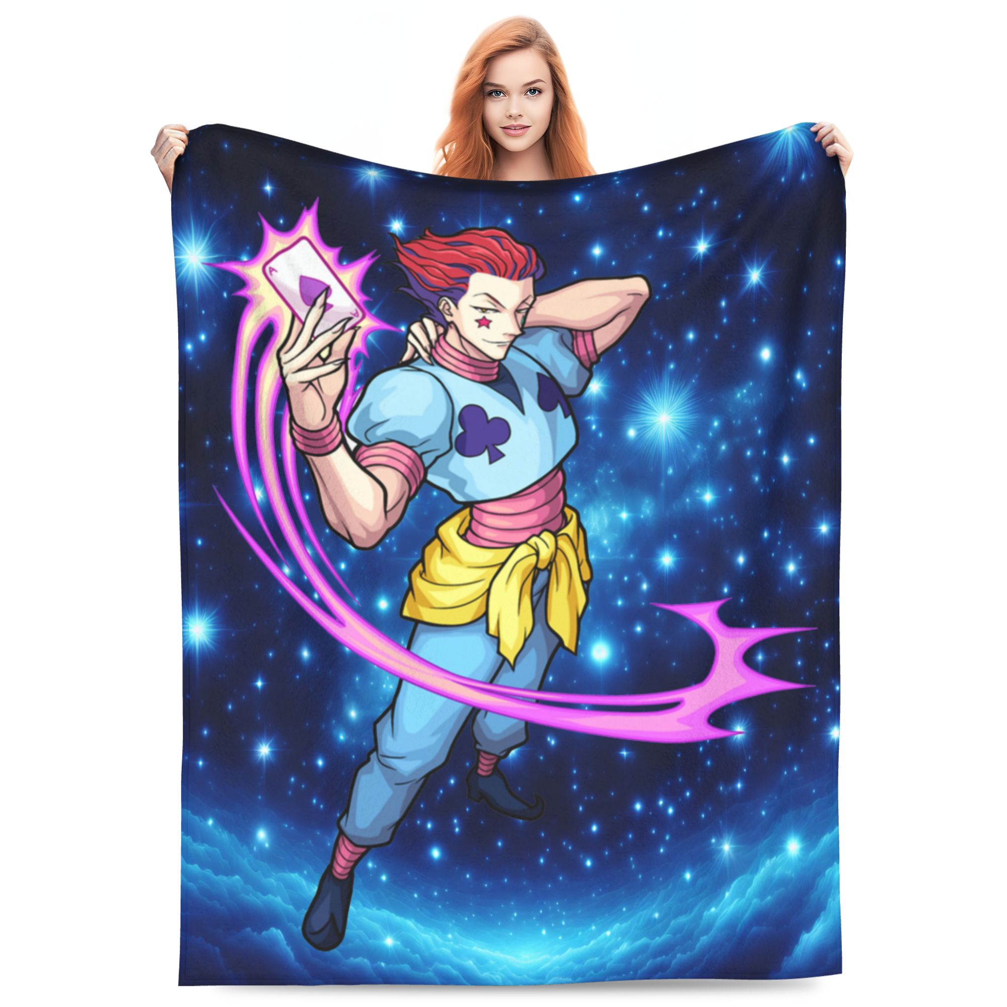 Hunter X Hunte Hisoka Bed Blanket 3D Printed Throw Blanket Lightweight ...
