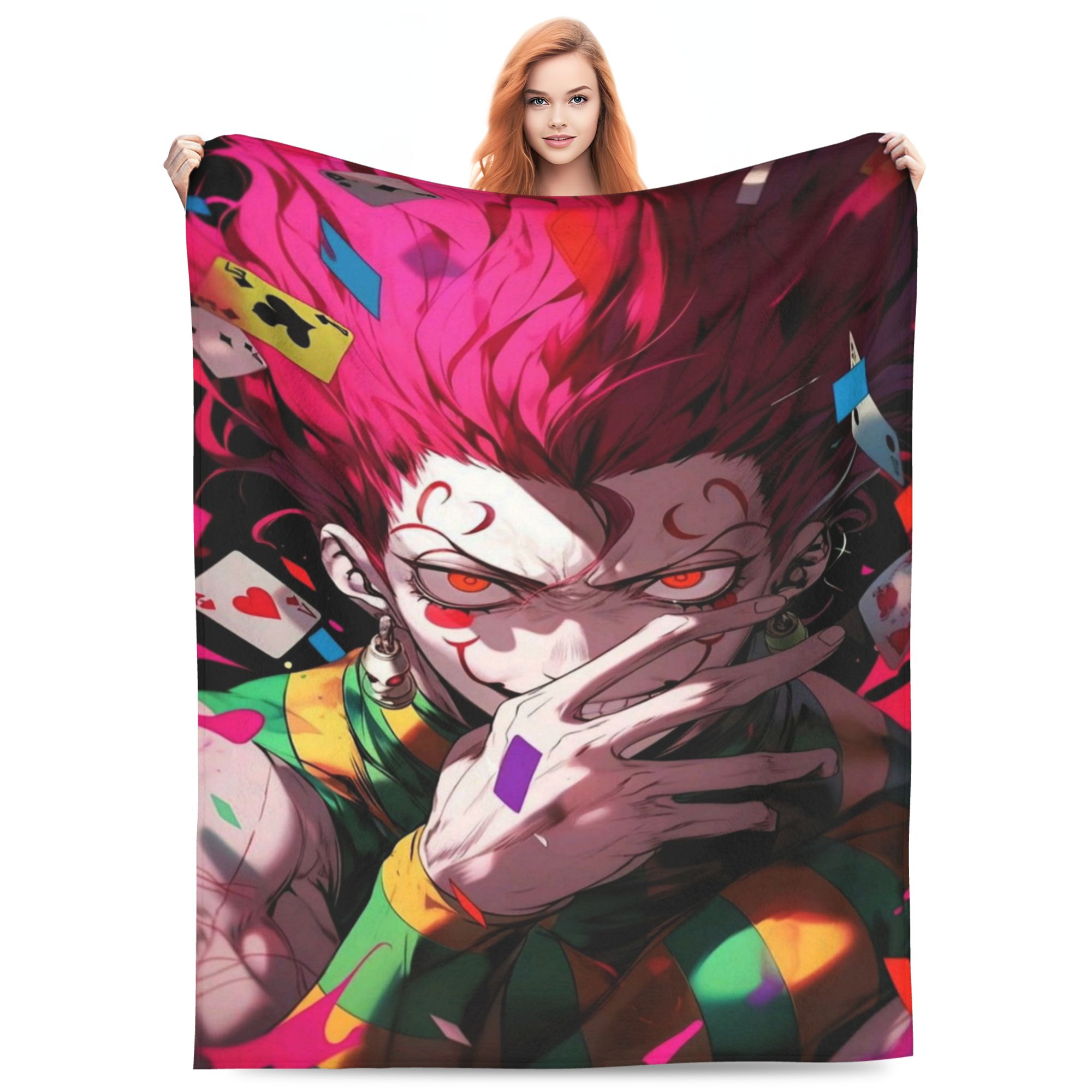 Hunter X Hunte Hisoka Bed Blanket 3D Printed Throw Blanket Lightweight ...