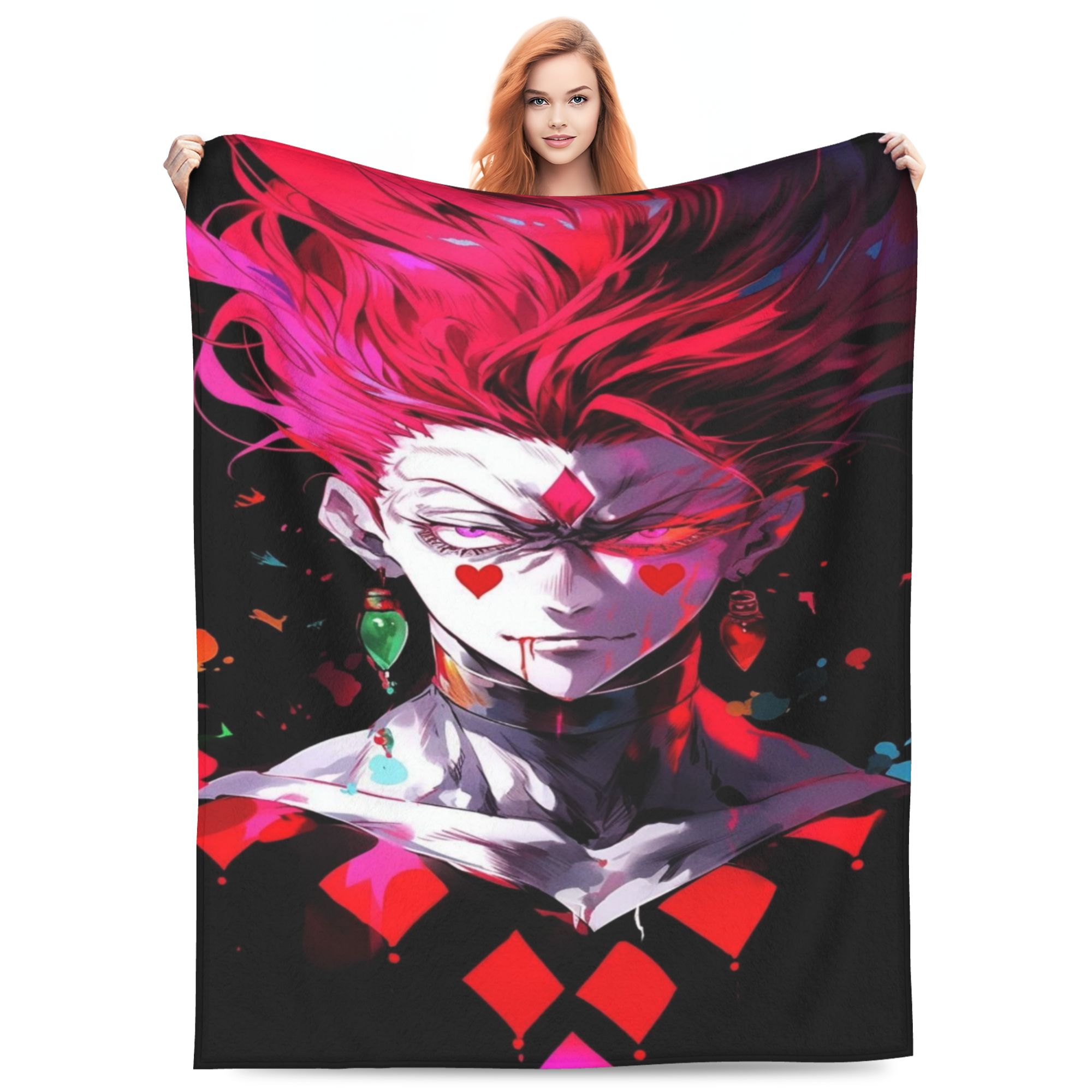 Hunter X Hunte Hisoka Bed Blanket 3D Printed Throw Blanket Lightweight ...