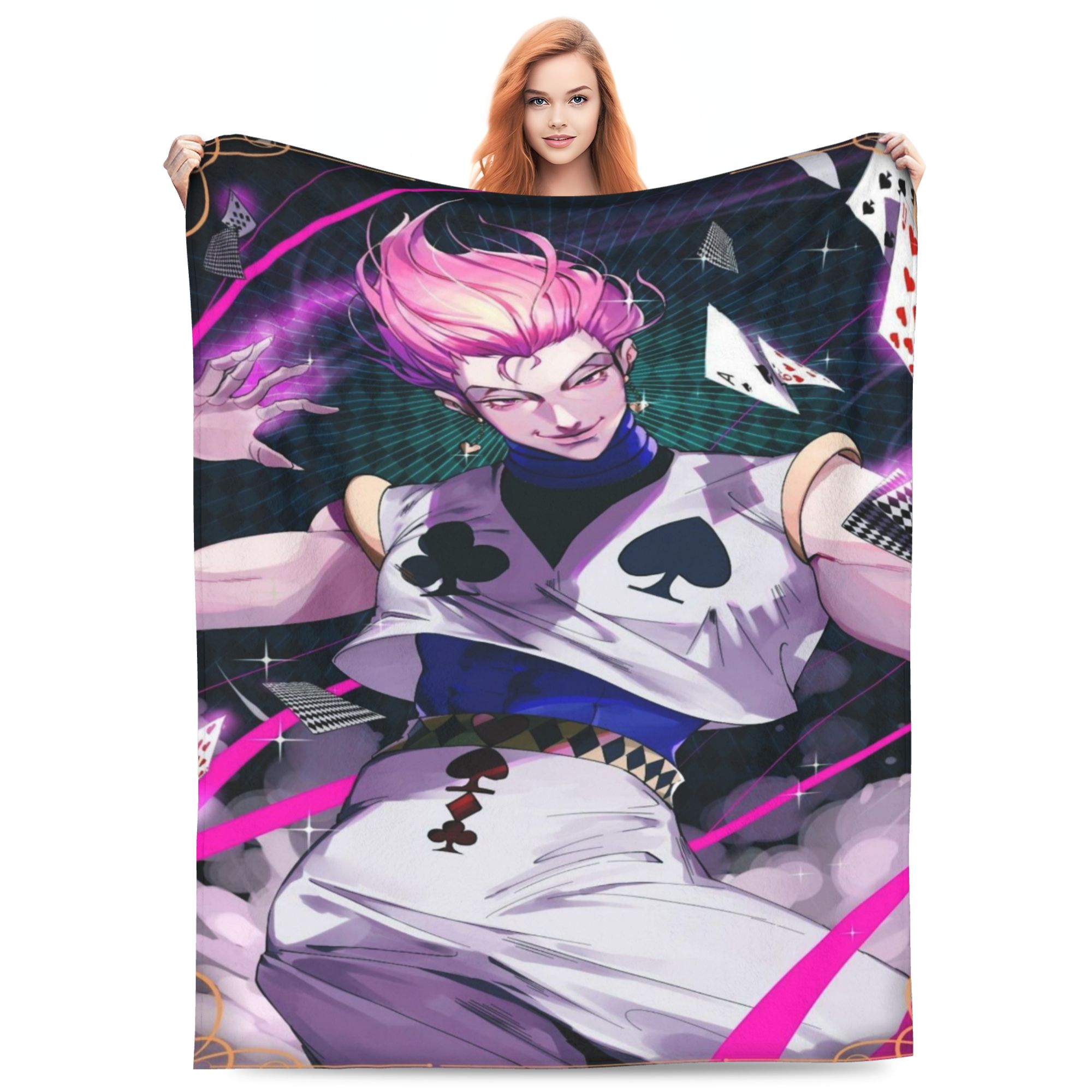 Hunter X Hunte Hisoka Bed Blanket 3D Printed Throw Blanket Lightweight ...