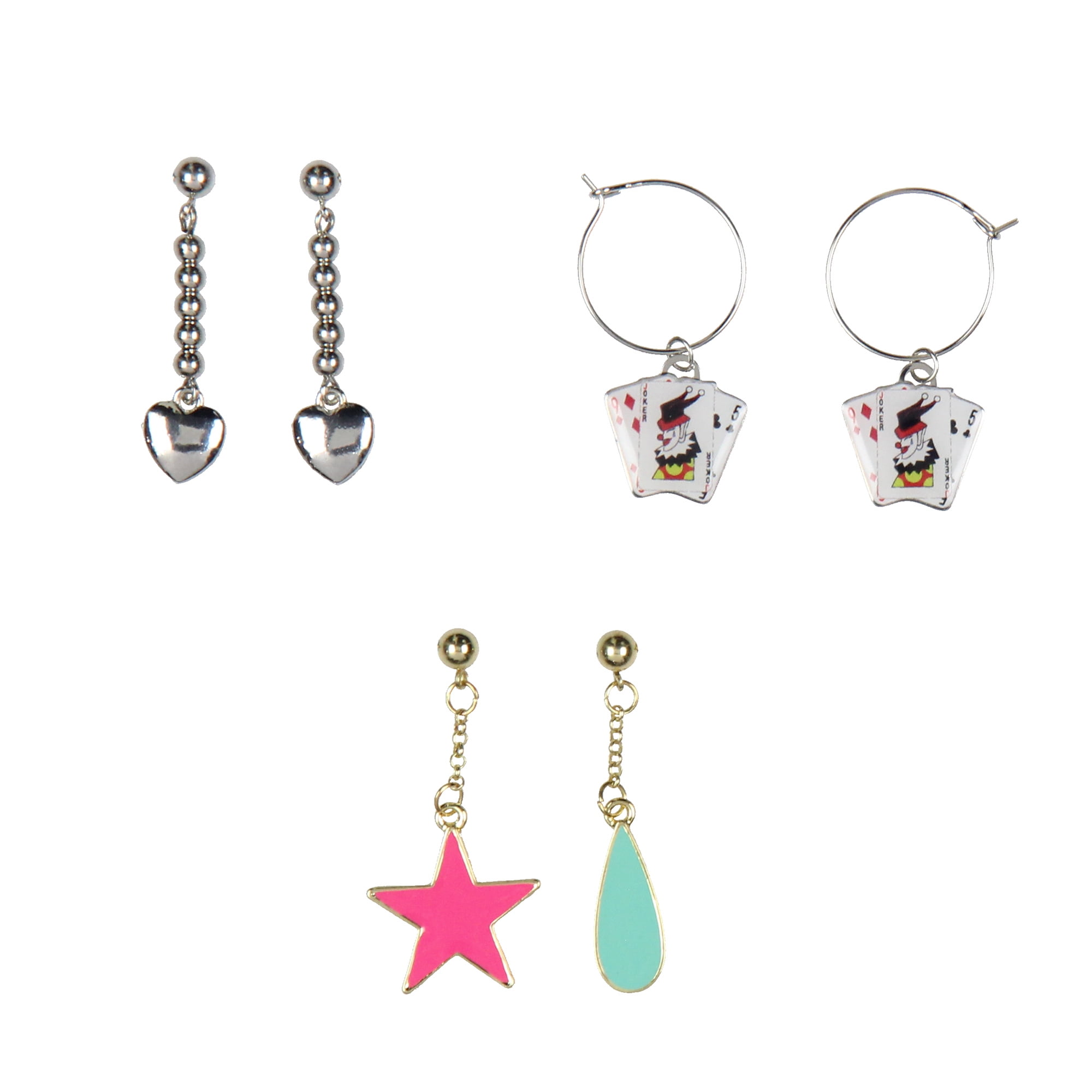 Hunter X Hunter Jewelry Hisoka Stud Dangle Closed Back Earrings Set 3 ...